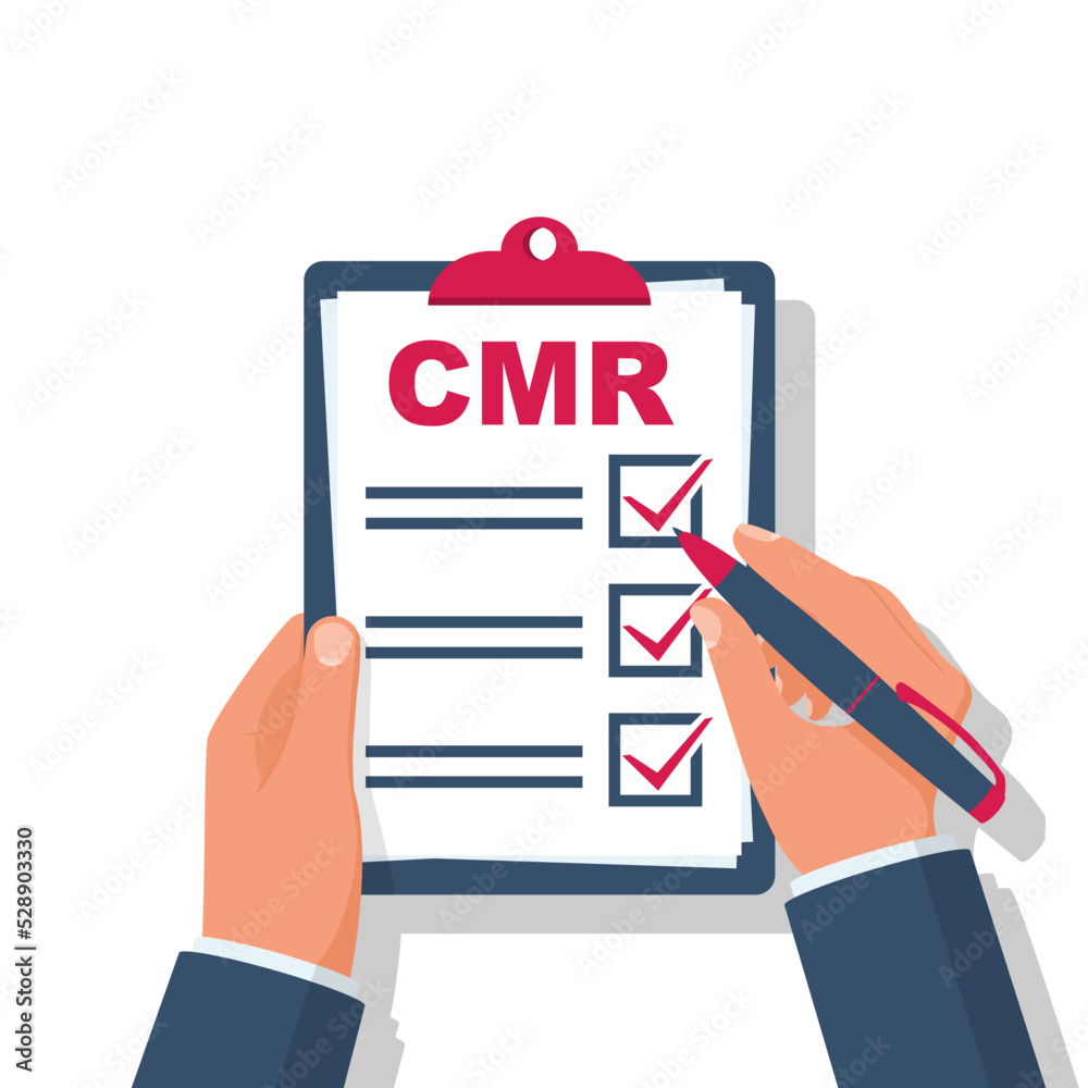 CMR concept. Shipping document. Logistics concept. Worldwide logistics ...