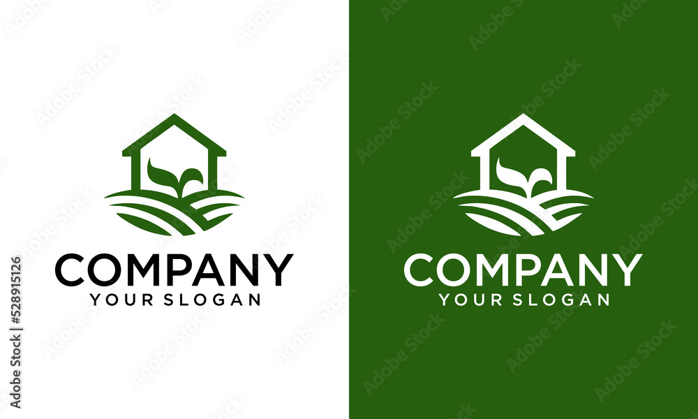 Farm House concept logo full vector. Local farm logo design template ...