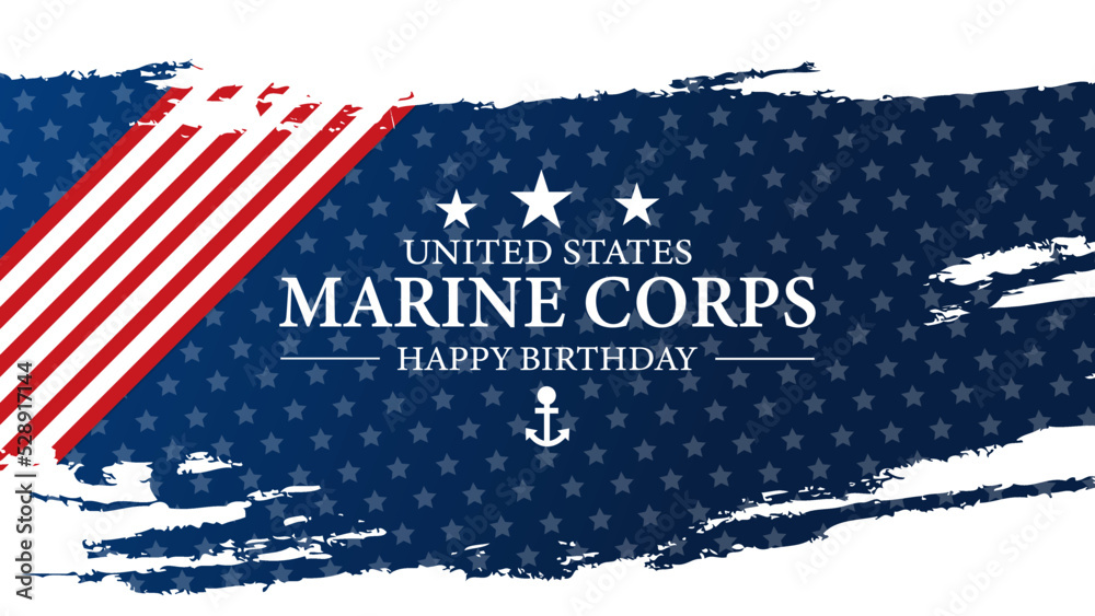 Us Marine Corps Birthday Background Stock Vector Adobe Stock