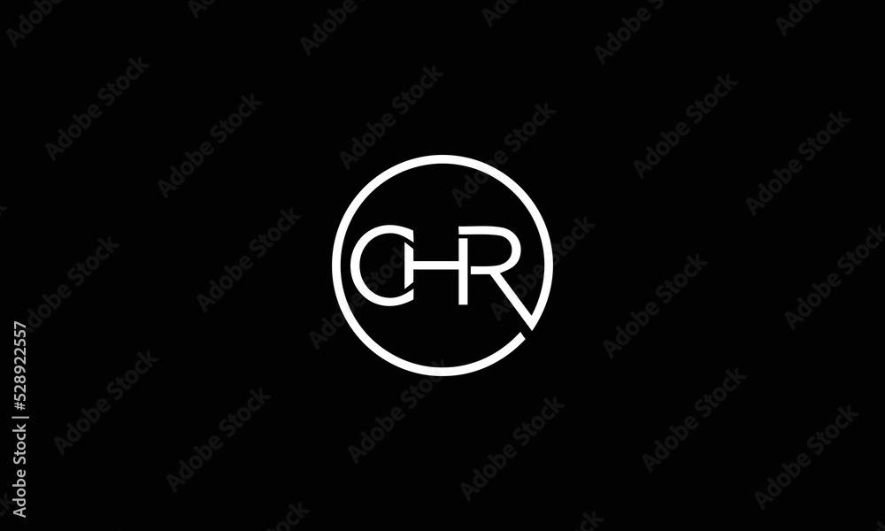 CHR letter logo design with white background in illustrator, vector ...