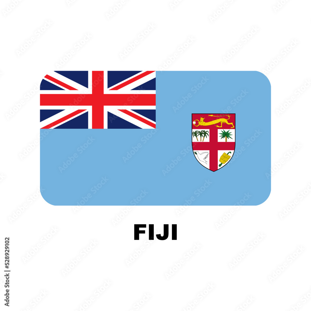 Oficial national flags of the world. Fiji country. Design rectangular ...