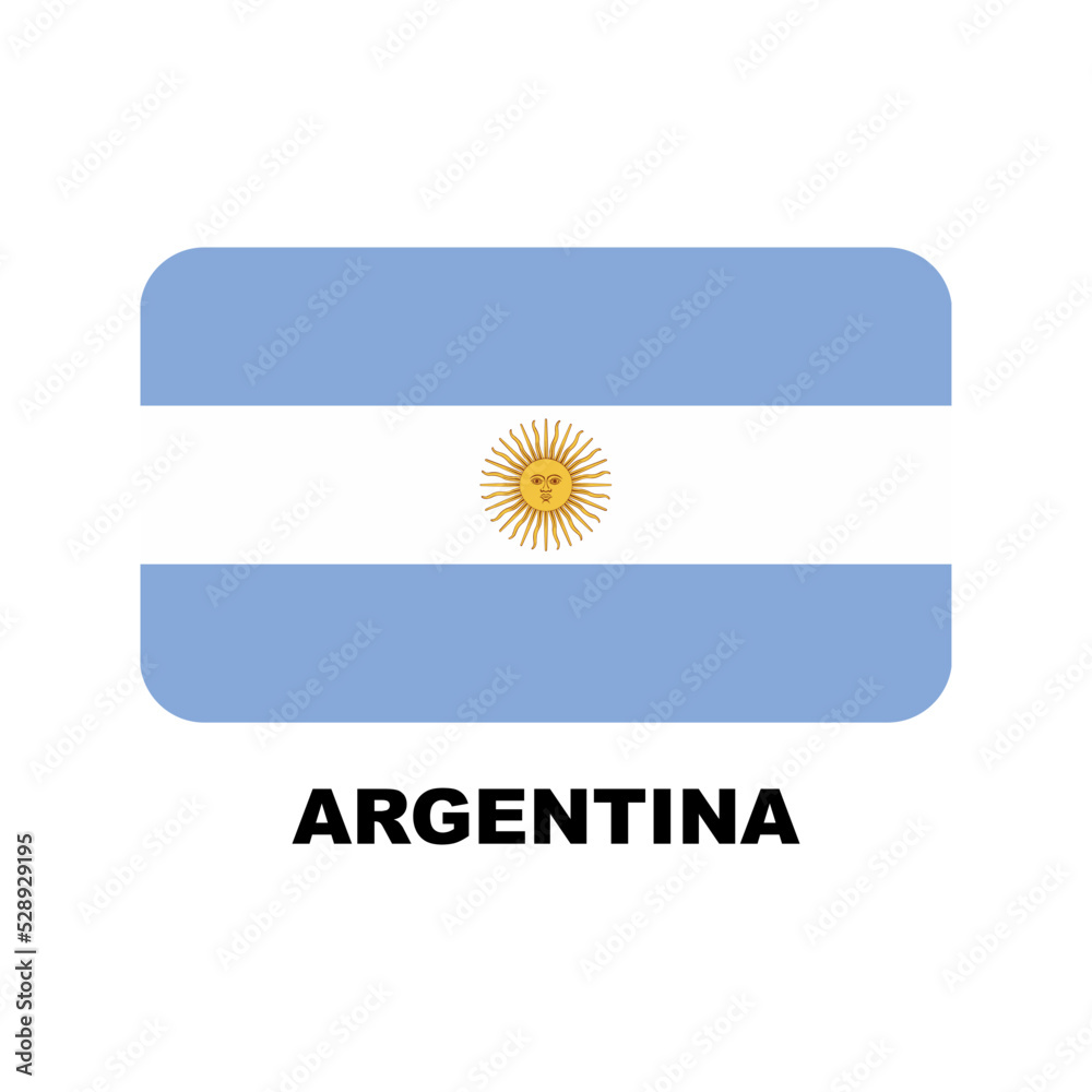 Oficial national flags of the world. Argentina country. Design ...
