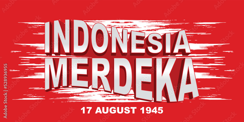 Indonesia Merdeka background banner with flag Stock Vector | Adobe Stock