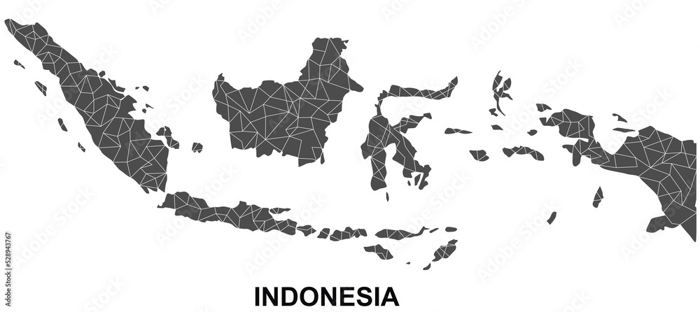 Map of Indonesia isolated on a white background Stock Illustration ...