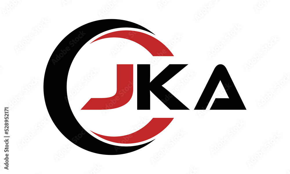 JKA three letter swoosh logo design vector template | monogram logo ...