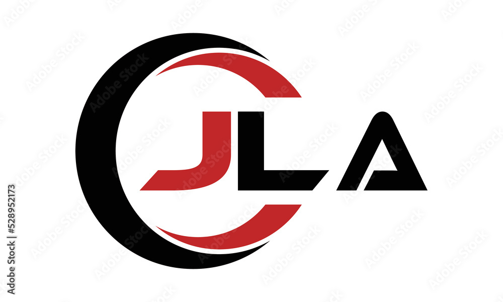 JLA three letter swoosh logo design vector template | monogram logo ...