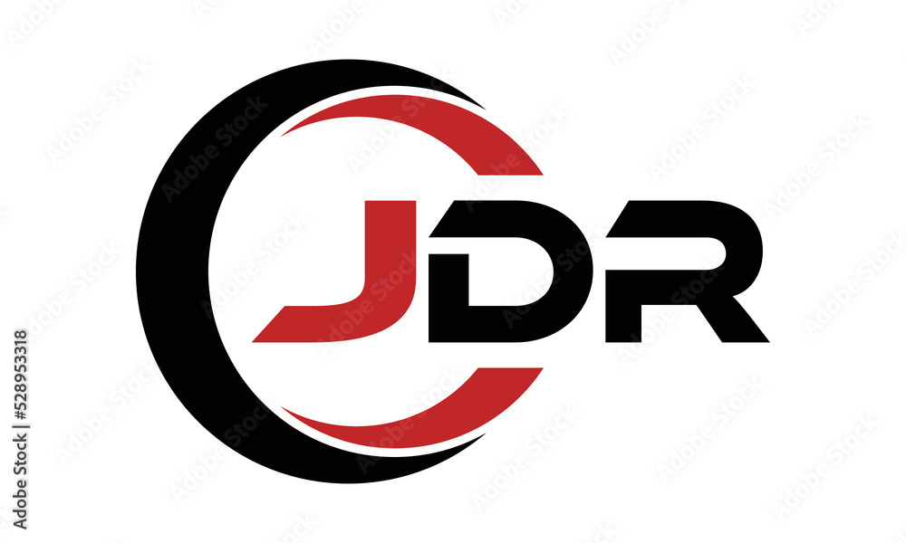 JDR three letter swoosh logo design vector template | monogram logo ...