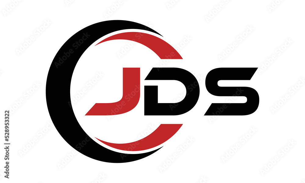 JDS three letter swoosh logo design vector template | monogram logo ...