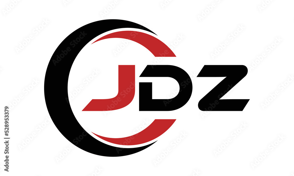 JDZ three letter swoosh logo design vector template | monogram logo ...