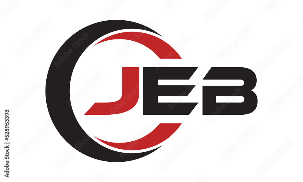 JEB three letter swoosh logo design vector template | monogram logo ...
