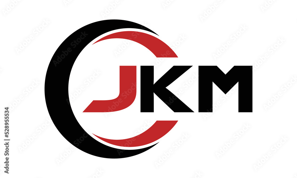 JKM three letter swoosh logo design vector template | monogram logo ...