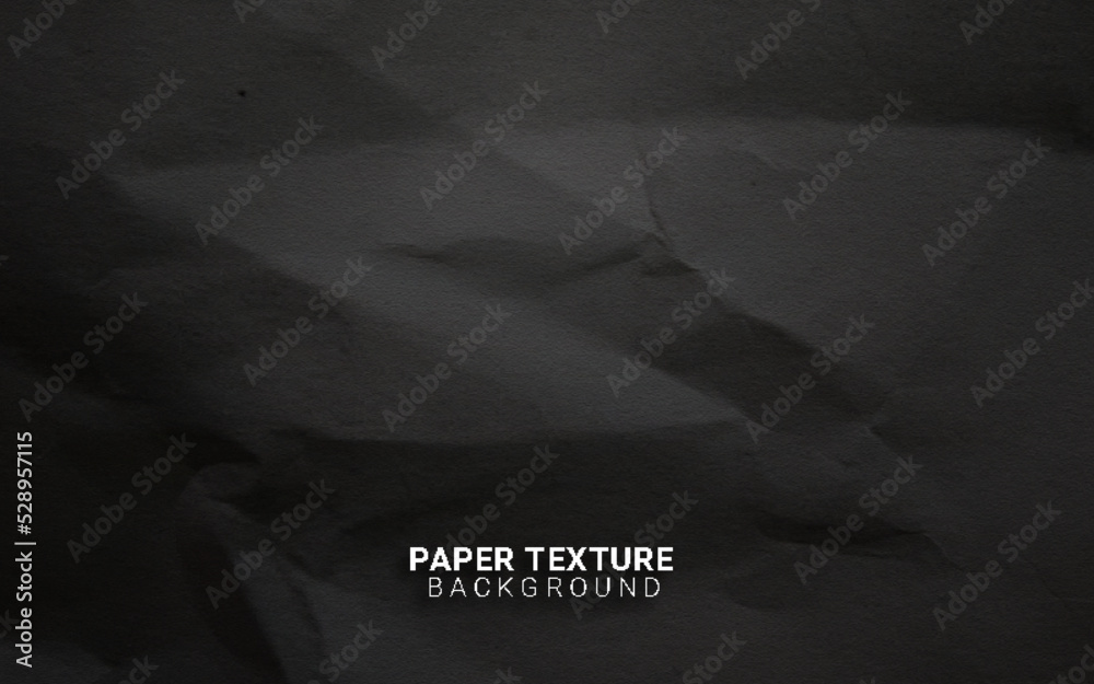 black crumpled paper texture background Stock Vector | Adobe Stock