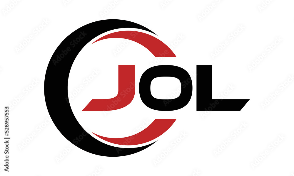 JOL three letter swoosh logo design vector template | monogram logo ...
