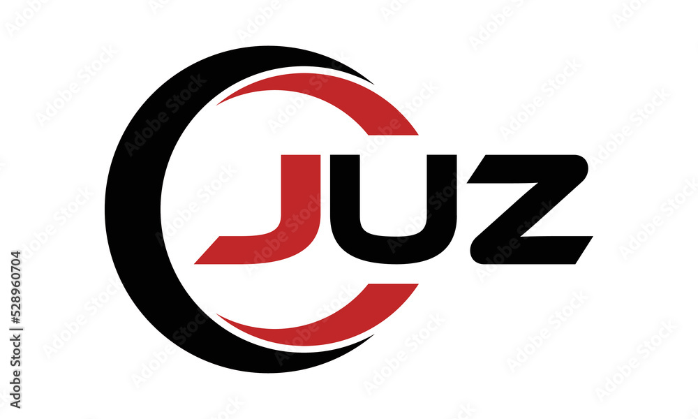 JUZ three letter swoosh logo design vector template | monogram logo ...