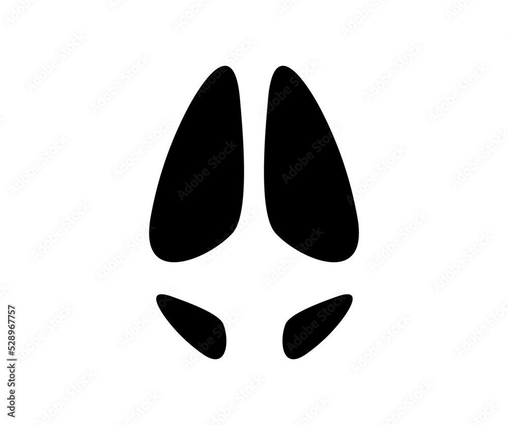 Pig tracks, step, animal footprint, paw print logo design. Farm animal ...