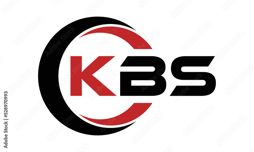 KBS three letter swoosh logo design vector template | monogram logo ...