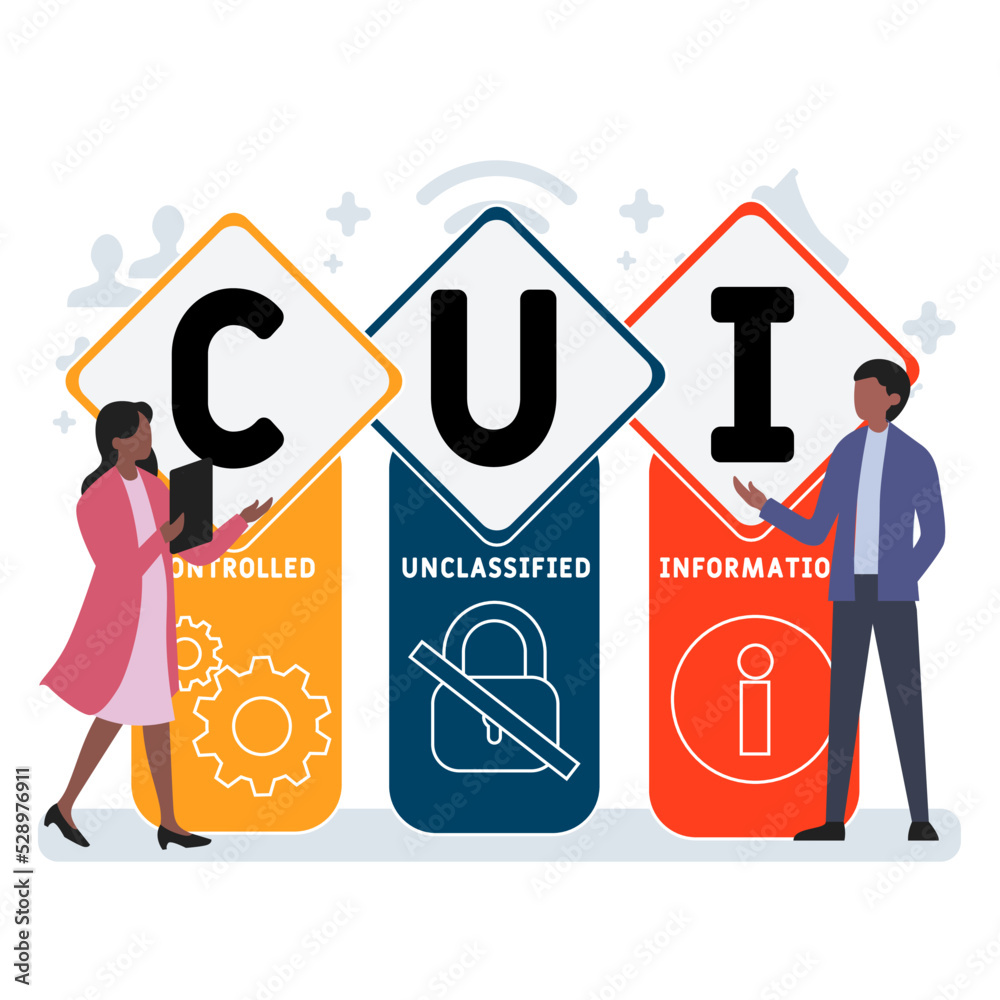 CUI - controlled unclassified information acronym. business concept ...