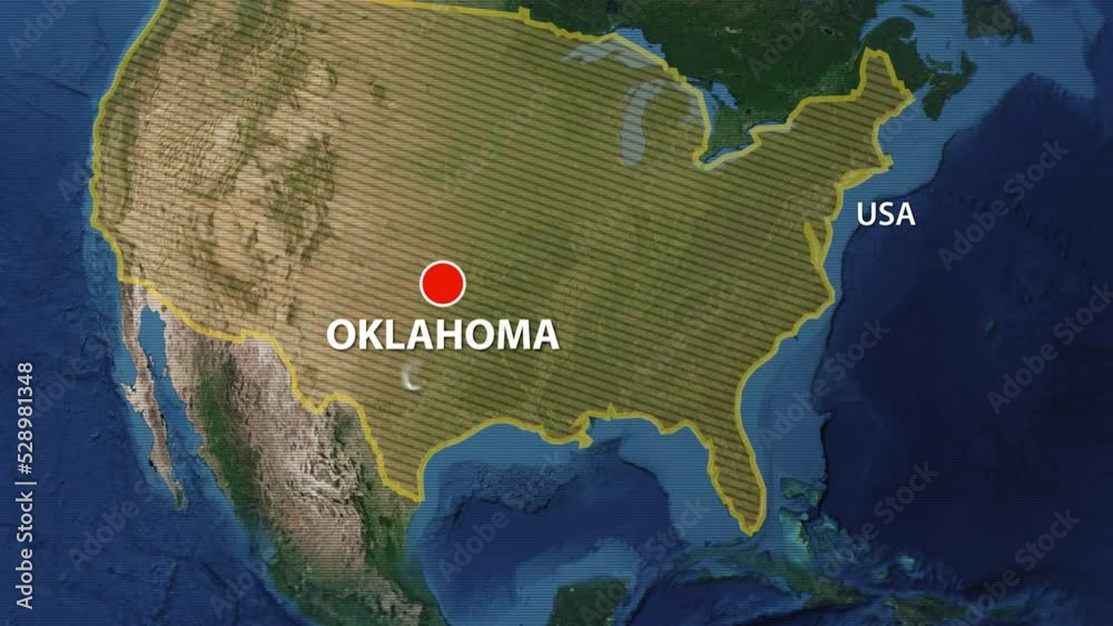 Vidéo Stock Designation of the borders the United States of America on ...