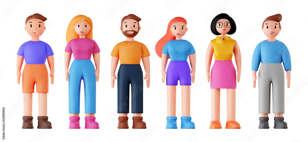 Vector 3d render human. Stock Vector | Adobe Stock