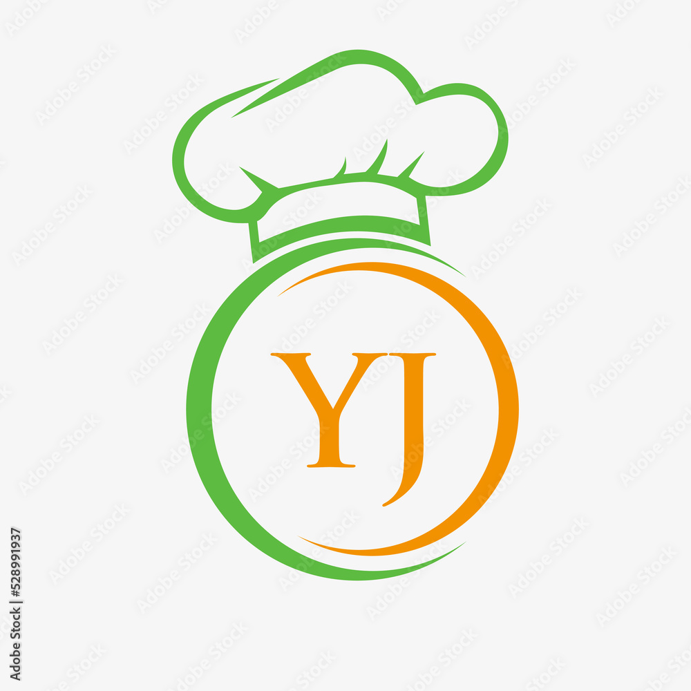 Vetor de Initial Letter YJ Restaurant Logo Template. Restaurant Logo ...