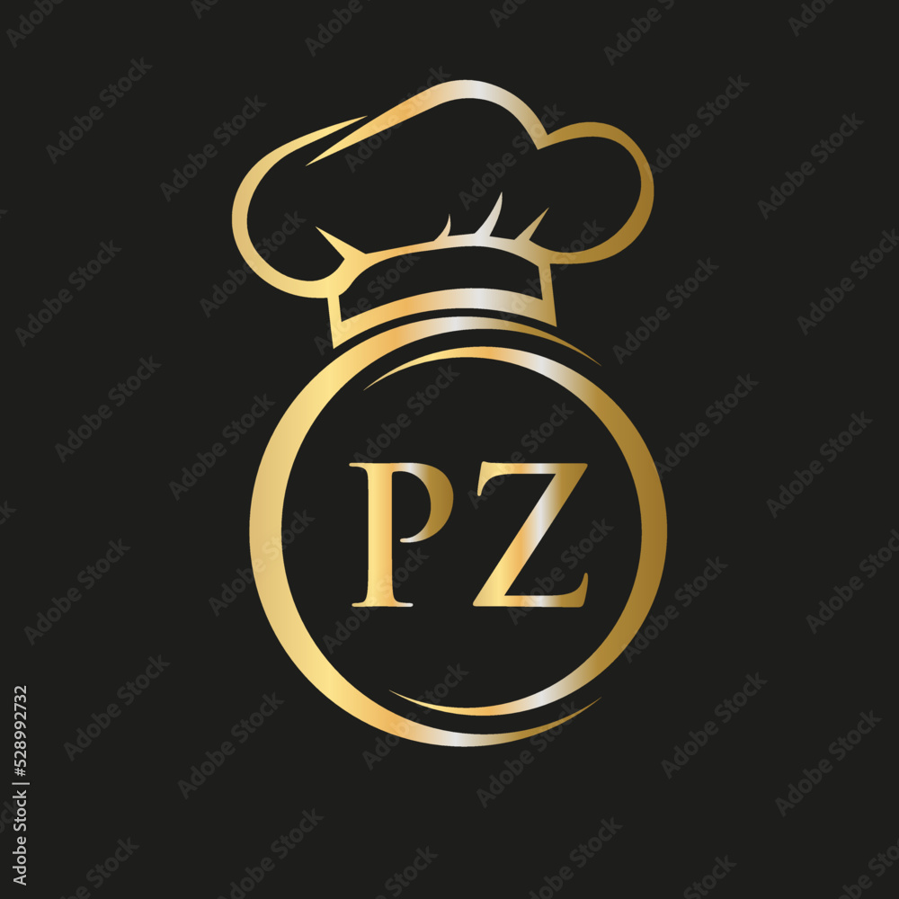 Initial Letter PZ Restaurant Logo Template. Restaurant Logo Concept ...