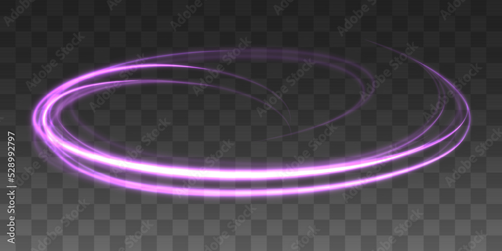 Abstract light lines of movement and speed with purple flare sparkles ...