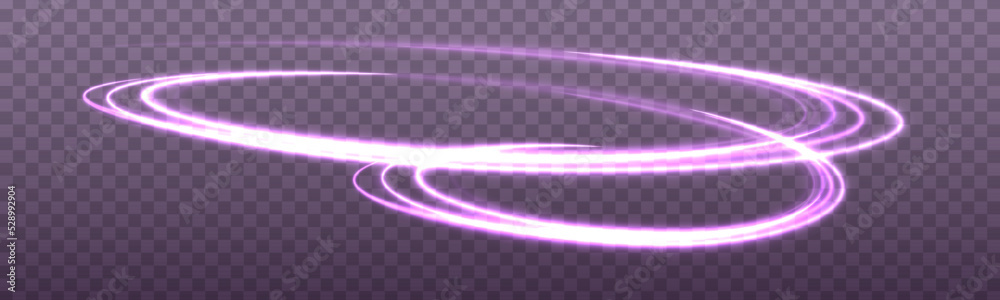 Abstract light lines of movement and speed with purple flare sparkles ...