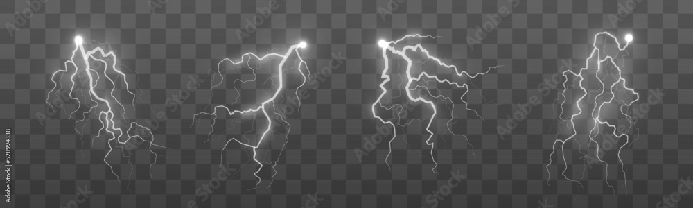 Lightning and thunder, glow and sparkle. Light and shine, abstract ...