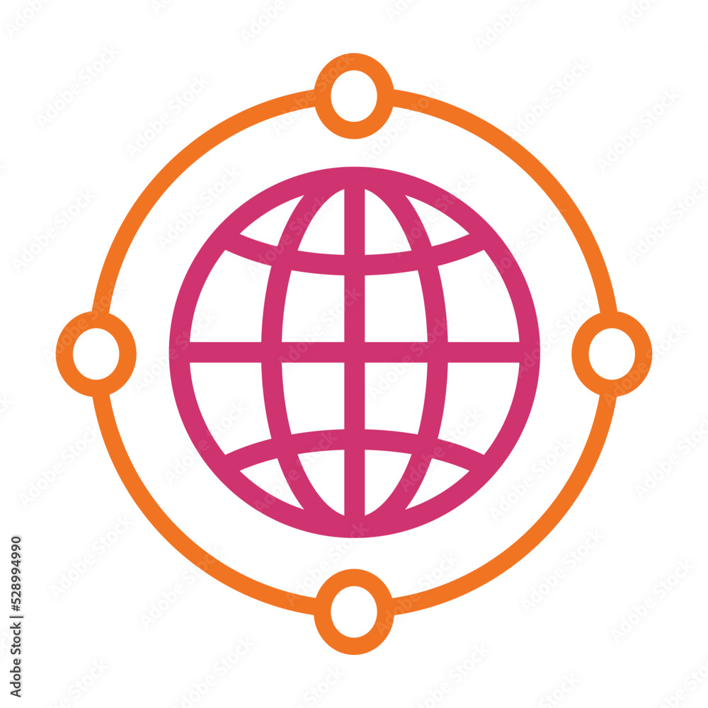 international, global, vector, network, world, icon, illustration ...