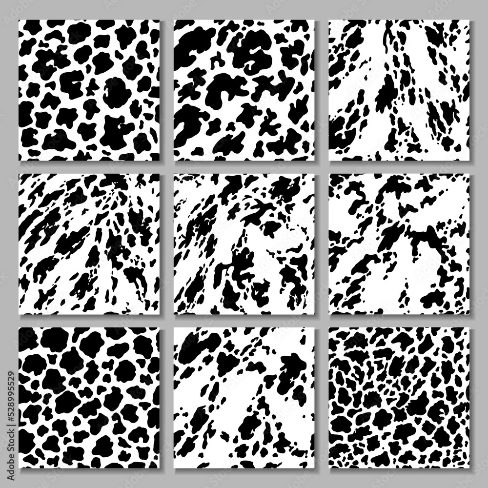 Animal background. Cow Hide, Holstein cattle texture. Mammals Fur ...