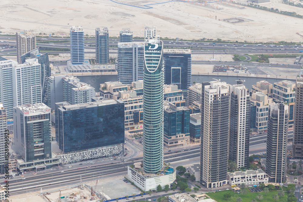 DUBAI, UAE (UNITED ARAB EMIRATES) - JULY 19, 2022: Panoramic and aerial ...