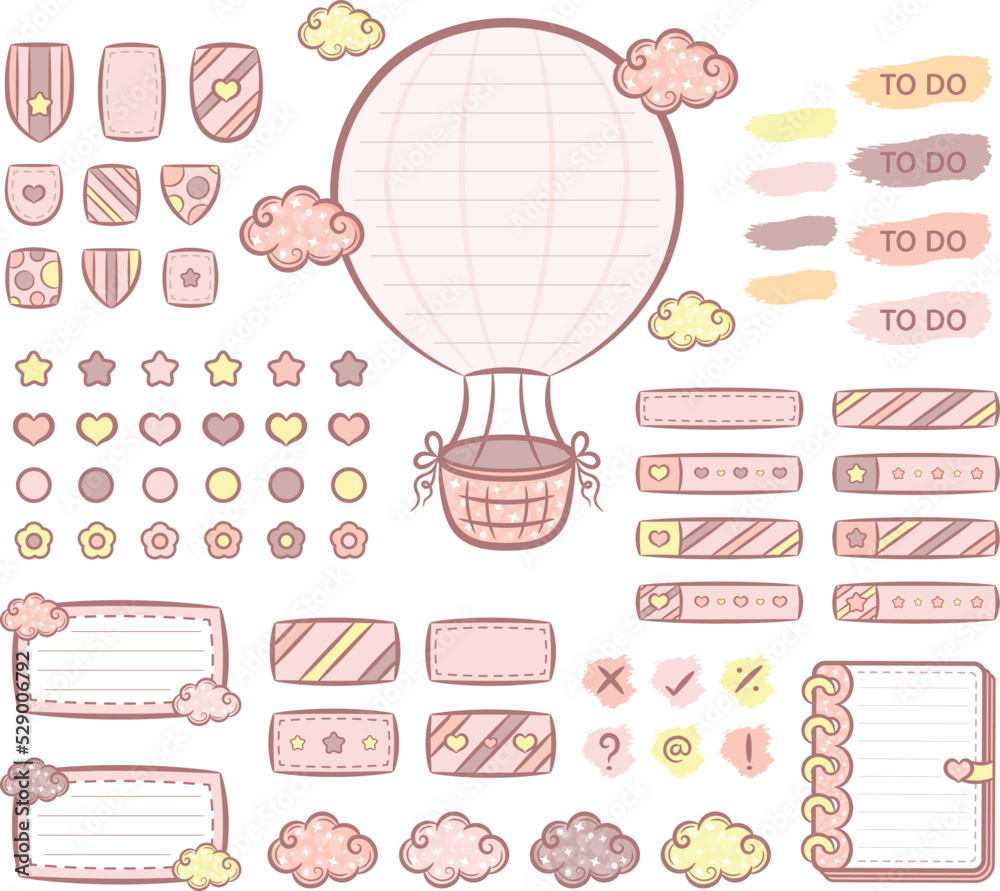 collection of digital printable frame notes with planners sticker and ...