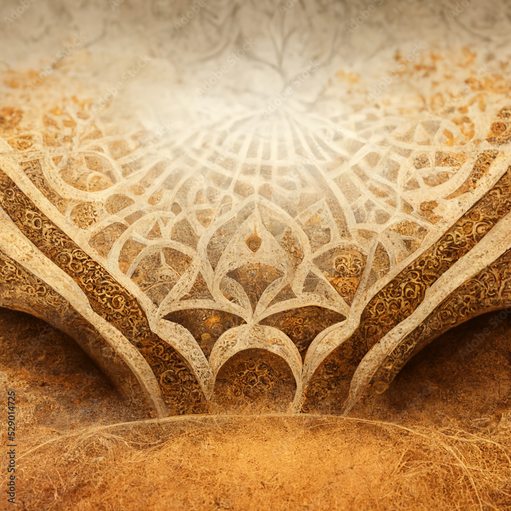 arabic islamic calligraphy ornament on the wall Stock Illustration ...