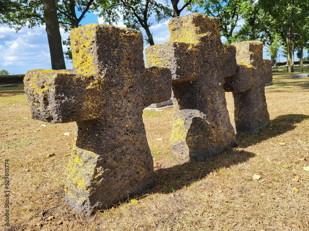 The Three Crosses in Langemark cemetery - is one of only four First ...