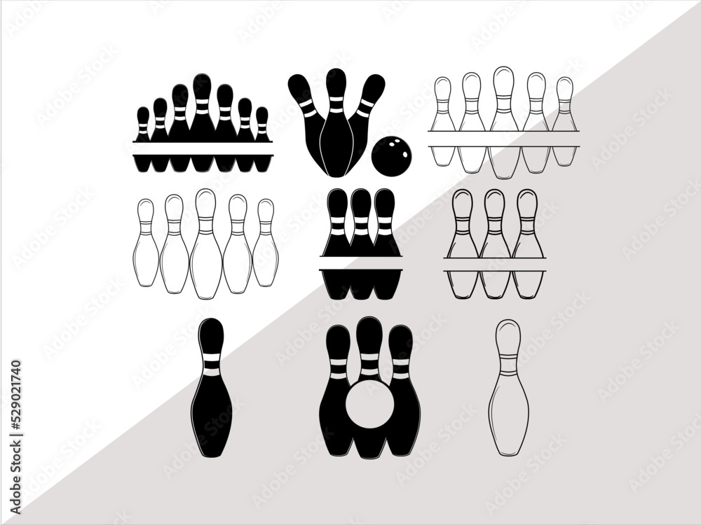 Bowling Svg, Bowling svg Bundle, Bowling Split, Bowling Gift, Bowling ...