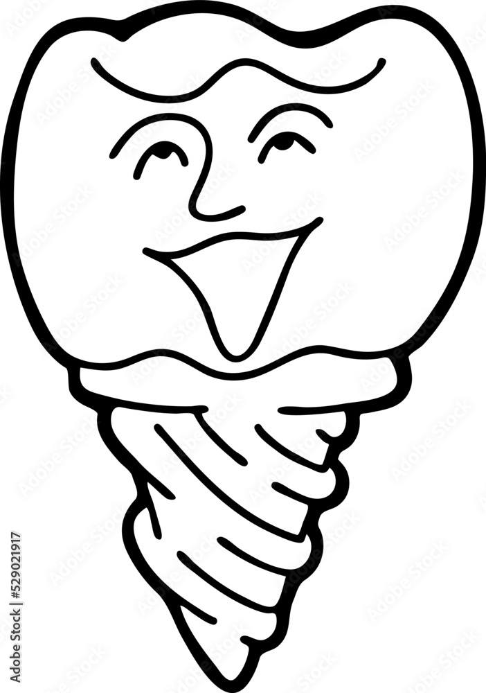 Root tooth cartoon character with problem and solution. Dental care for ...