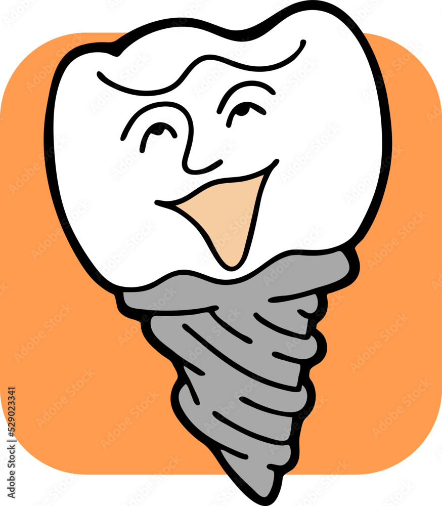 Root tooth cartoon character with problem and solution. Dental care for ...