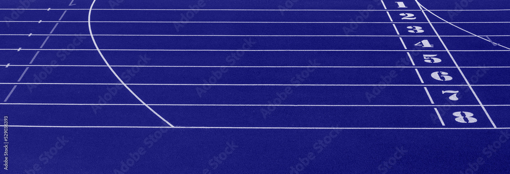 Track and field lanes and numbers. Running lanes at a track and field ...