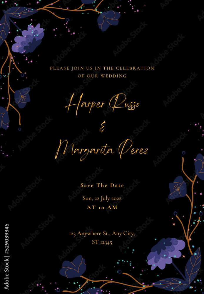 Wedding invitation card design reception card design party card design ...