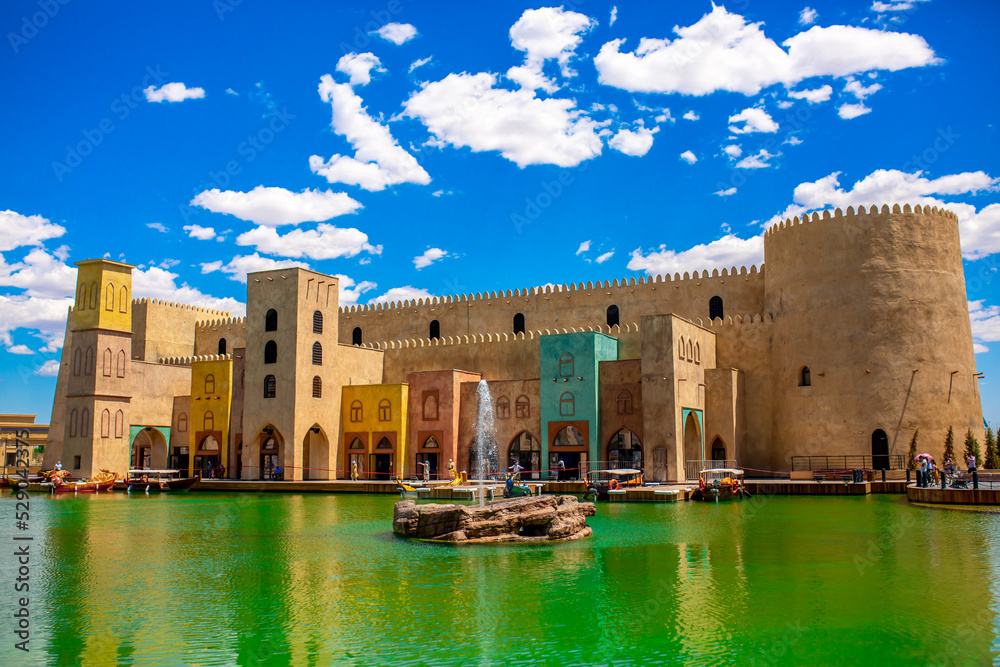 Streets of the City of Turkestan Caravan Saray. The historical center ...