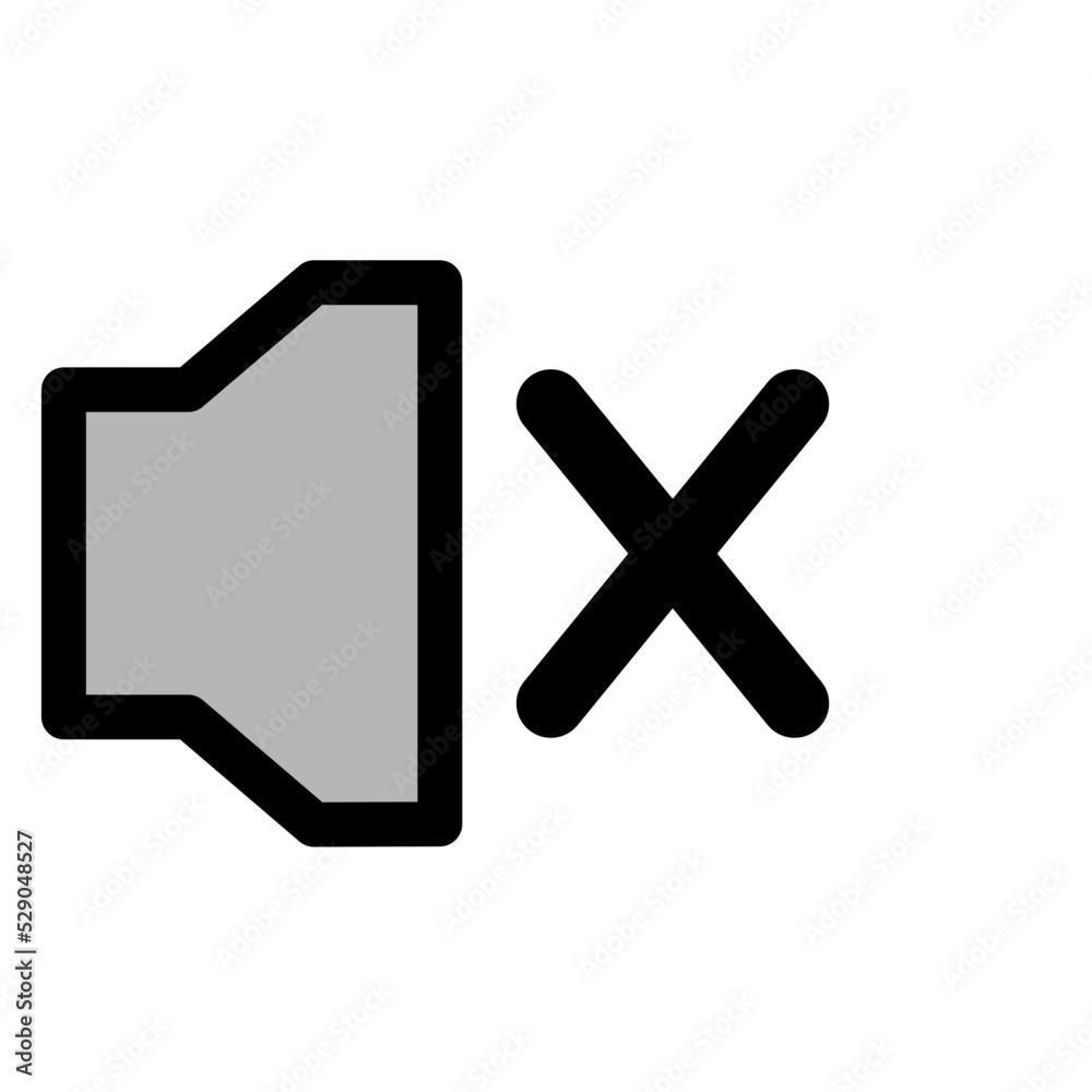 Sound sign vector, Sound mute, IIcon showing the mute, Sound levels ...