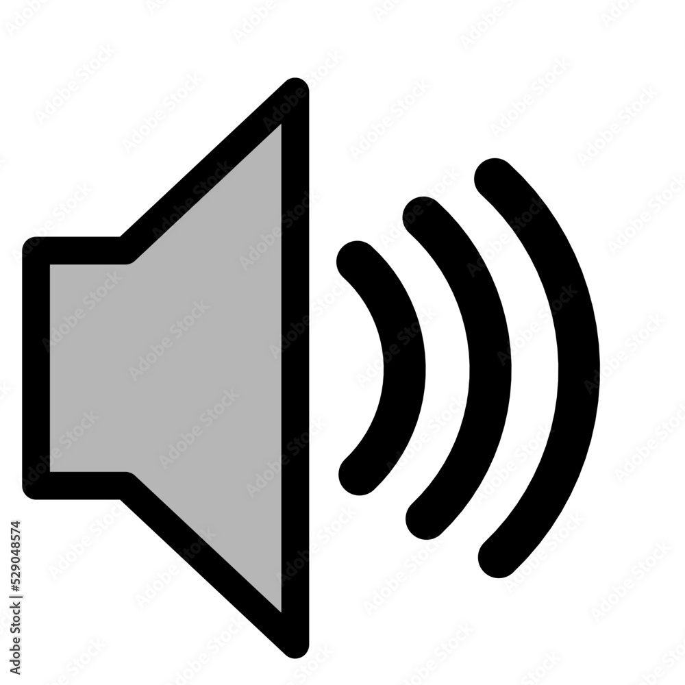 Sound sign vector, Sound mute, IIcon showing the mute, Sound levels ...