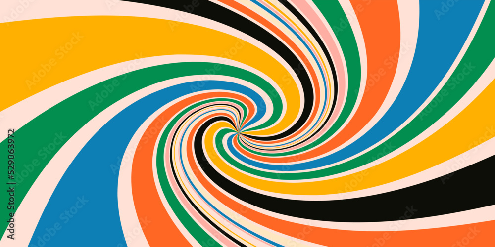 Retro Groovy Background. 70's Vibes Vector Design. Trendy Y2k Backdrop ...