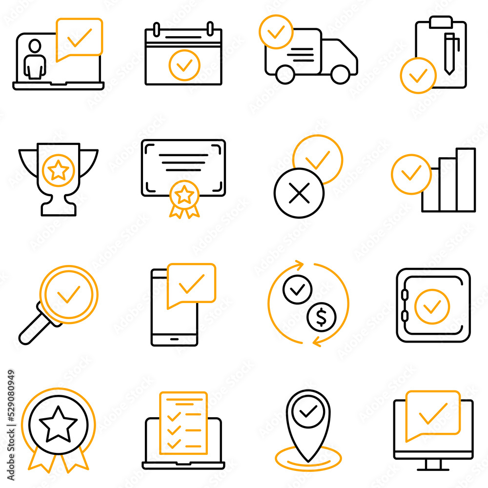 Check Marks concept line icon. Simple element illustration. Check Marks ...