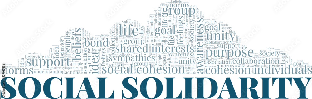 Social Solidarity word cloud conceptual design isolated on white ...