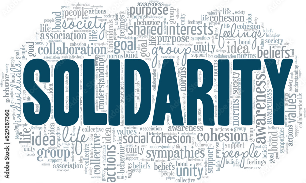 Social Solidarity word cloud conceptual design isolated on white ...