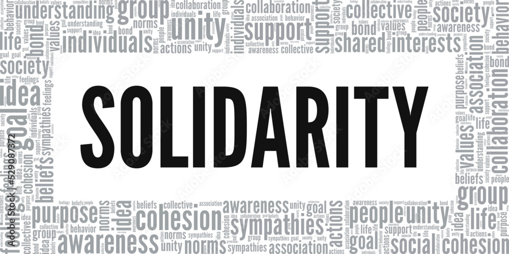Social Solidarity word cloud conceptual design isolated on white ...
