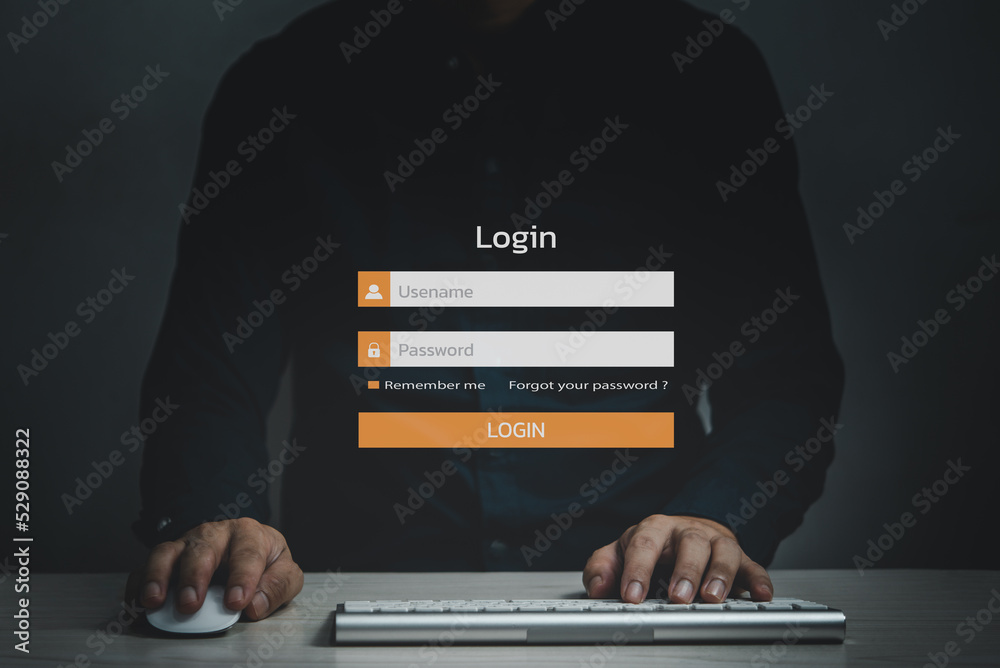 Protection personal data against hackers. Security internet access of ...