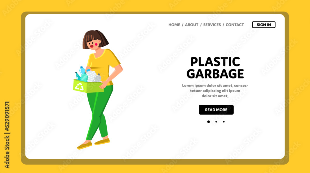 plastic garbage vector. trash environment, nature ocean, sea water, bag ...