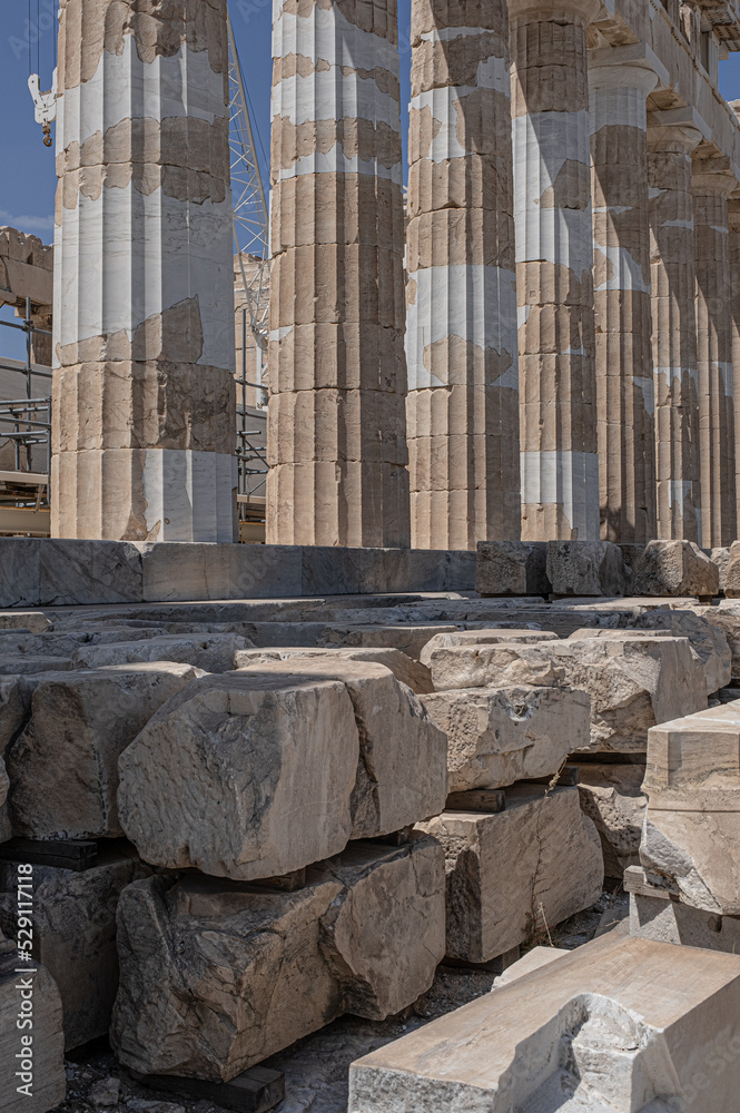 The Parthenon, the former temple on the Acropolis of Athens dedicated ...
